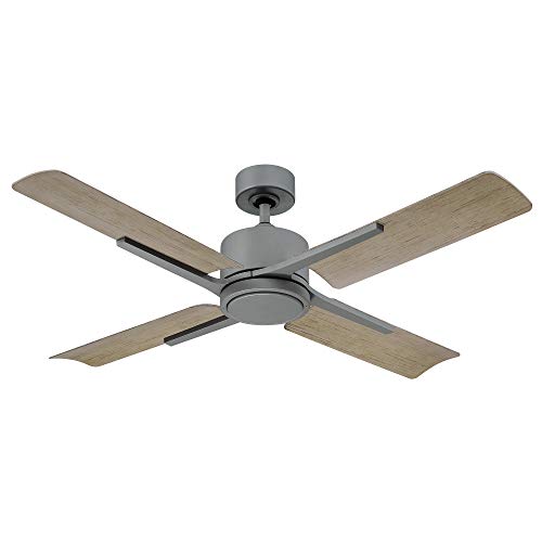 Cervantes Smart Indoor and Outdoor 4-Blade Ceiling Fan 56in Graphite Weathered Gray with 3500K LED Light Kit and Remote Control works with Alexa, Google Assistant, Samsung Things, and iOS or Android App