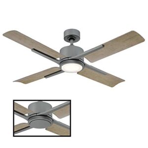 Cervantes Smart Indoor and Outdoor 4-Blade Ceiling Fan 56in Graphite Weathered Gray with 3500K LED Light Kit and Remote Control works with Alexa, Google Assistant, Samsung Things, and iOS or Android App