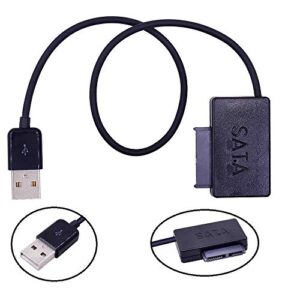 cotchear usb 2.0 to sata 7+6 13pin adapter converter cable for laptop cd/dvd rom slimline plug and play drive data transfer cord