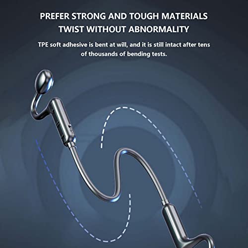 Wireless Bluetooth Headset Noise Cancelling, New Bone-Conduction Open Ear Headphones Earbuds Bluetooth 5.1 Waterproof Sweat Sports Earphones with Microphone for Running,Cycling &