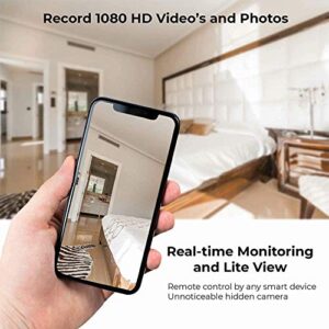 LIZVIE Wireless Charger with Spy Hidden Camera, 1080P HD Mini Smart Nanny Security Cam WiFi Remote Viewing/Night Vision/Motion Detection