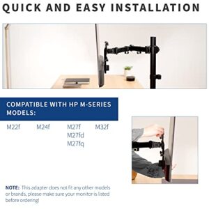 VIVO Quick Attach VESA Adapter Designed for HP M-Series Monitors, M22f, M24f, M27f, M27fd, M27fq, M32f, VESA 75x75m and 100x100mm Conversion Kit, MOUNT-HP01M