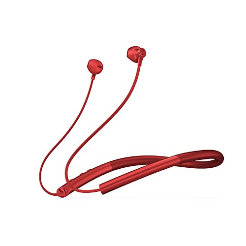 ESSONIO Bluetooth Headphones Wireless Earbuds Neckband with mic Noise Cancelling Wireless Headset 400 Hours Standby timefor Sports (Red)