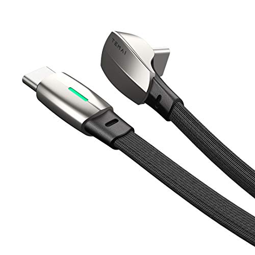 TEMAI Tesla Model 3/Y Wall Connector Style PD QC3.0 Charging Cable (USB-C to USB-C) - Light on When Connects to a Device