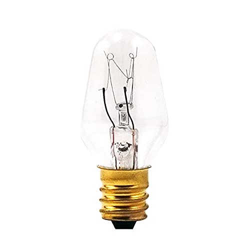 LEDVANCE LEDVANCESYLVANIA Incandescent 4W C7 Night Light Bulb, Warm White - 4 Pack (13553) & Incandescent Light Bulb, C7, 4W, Candelabra Base, 15 Lumens, Soft White - 4 Pack (13549)