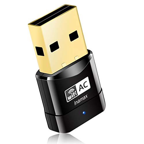 USB WiFi Adapter, AC600 Mini Wireless Network WiFi Dongle for PC/Desktop/Laptop, Dual Band (2.4G/150Mbps+5G/433Mbps) 802.11 ac, Support Windows 11/10/8/8.1/7/Vista/XP, Mac OS 10.9-10.15