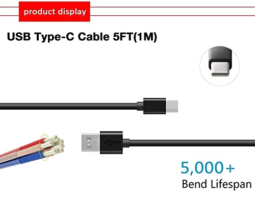 5FT USB C Adapter Charger Cord Cable Compatible for Bose Noise Cancelling Headphones 700, SleepBuds II 2, QuietComfort, QuietComfort 45, SoundLink Flex, Sport Earbuds Power Bluetooth Charging Cable