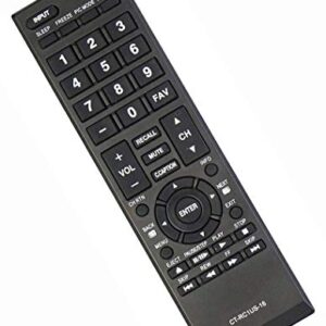 New CT-RC1US-16 Remote Control Replacement for Toshiba TV 28L110U 32L110U 32L220U 40L310U 43L310U 43L420U 49L310U 49L420U 55L310U 65L350U 19AV600 19C100U 24L4200 26C10