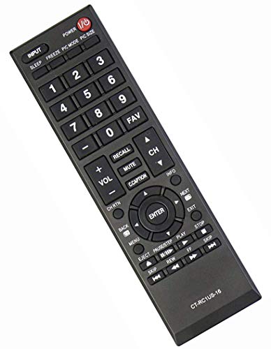 New CT-RC1US-16 Remote Control Replacement for Toshiba TV 28L110U 32L110U 32L220U 40L310U 43L310U 43L420U 49L310U 49L420U 55L310U 65L350U 19AV600 19C100U 24L4200 26C10