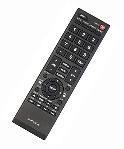 New CT-RC1US-16 Remote Control Replacement for Toshiba TV 28L110U 32L110U 32L220U 40L310U 43L310U 43L420U 49L310U 49L420U 55L310U 65L350U 19AV600 19C100U 24L4200 26C10