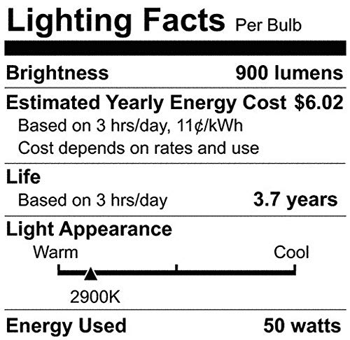 LEDVANCE 58308 Sylvania 50W Narrow Flood Beam Reflector Lamp, GU5.3 Bi-Pin Base, 1 Pack Halogen MR16