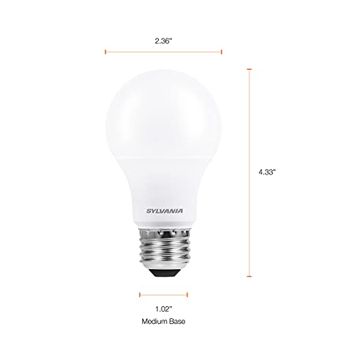 Sylvania A19 LED Light Bulb, 60W Equivalent, 24 Soft White Bulbs and 24 Daylight Bulbs (48 Bulbs Total)