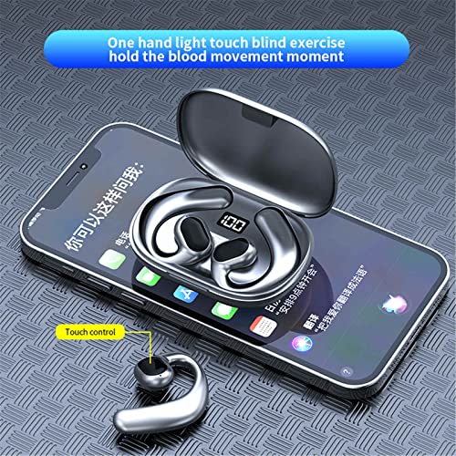 TOPUUTP Open Ear Headphones with Earhooks Wireless Earbuds Bluetooth Headset Not in The Ear Ows Sports Headset 9D Surround Sound Noise Canceling Hanging Ear Type Long Battery Life