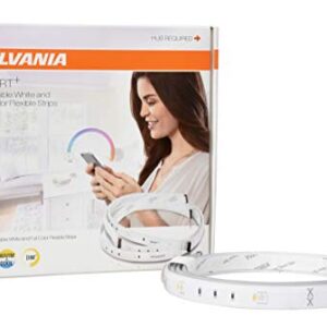 SYLVANIA Smart ZigBee Flex Expansion Lightstrips, RGBW Full Color and Tunable White, Works with SmartThings, Wink, and Amazon Echo Plus, Hub Needed for Alexa / Google Assistant - 1 Pack