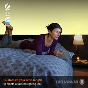 SYLVANIA Smart ZigBee Flex Expansion Lightstrips, RGBW Full Color and Tunable White, Works with SmartThings, Wink, and Amazon Echo Plus, Hub Needed for Alexa / Google Assistant - 1 Pack