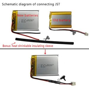 DC 3.7v 503450(523450) 1150mAh Lithium Polymer Replacement Battery for Logitech Harmony Touch,Harmony Ultimate Remote Controls 533-000083 533-000084 915-000198 915-000201