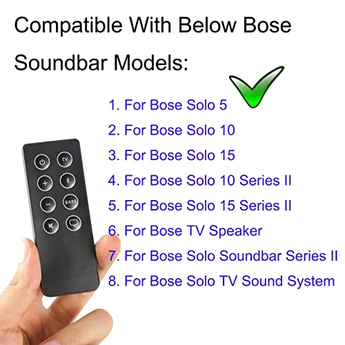 Ozuly Remote Control for Bose Solo 5 10 15 Series II TV Sound System 418775 410376 732522-1110 TV Soundbar System Bluetooth Key Button