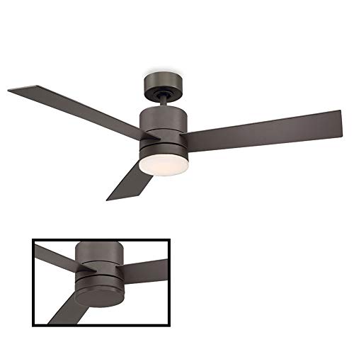 Axis Smart Indoor and Outdoor 3-Blade Ceiling Fan 52in Bronze with 3000K LED Light Kit and Remote Control works with Alexa, Google Assistant, Samsung Things, and iOS or Android App