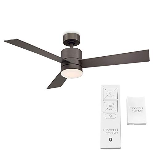 Axis Smart Indoor and Outdoor 3-Blade Ceiling Fan 52in Bronze with 3000K LED Light Kit and Remote Control works with Alexa, Google Assistant, Samsung Things, and iOS or Android App