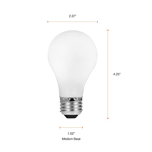 SYLVANIA Double Life Halogen Light Bulb, A19, 75W Equivalent, Efficient 53W, 800 Lumens, Soft White - 4 Pack (50045)