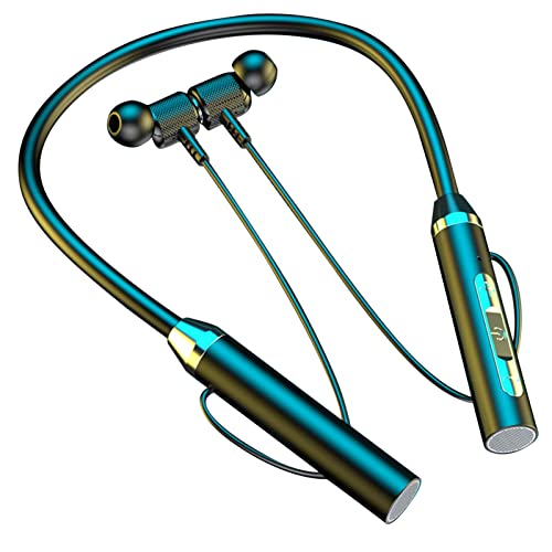 Halter Neck Wireless Bluetooth Headphones Multi-Function Water Proof Sports Earbuds in-Ear Headset 5.2 Unisex for Sports, Fitness, Travel, Compatible iOS Android