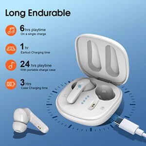 Wireless Earbuds Sport Bluetooth 5.1 Earphones in-Ear with Immersive Sound 24H Playtime IPX5 Waterproof Stereo Headphones in Ear Built in Mic Headset Premium Sound Compatible with Apple & Android…