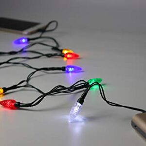 Cewuidy LED Christmas Lights Charging Cable,USB and Bulb Charger,50inch 10led Multicolor Available with Phone 5,6,7,8,X,XR,XS,XS Max,11,11Pro,11Pro Max,SE2,12mini,12,12Pro,12Pro Max etc(1pcs)