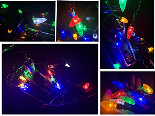 Cewuidy LED Christmas Lights Charging Cable,USB and Bulb Charger,50inch 10led Multicolor Available with Phone 5,6,7,8,X,XR,XS,XS Max,11,11Pro,11Pro Max,SE2,12mini,12,12Pro,12Pro Max etc(1pcs)