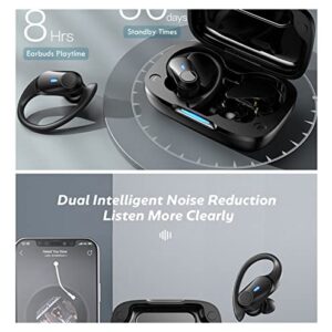 LAGRUS Headphones Bluetooth Earphone IPX7 Sports Wireless Headphone Noise Reduction Ear Hook Earduds with Microphone Wireless Headphones