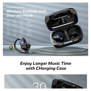 LAGRUS Headphones Bluetooth Earphone IPX7 Sports Wireless Headphone Noise Reduction Ear Hook Earduds with Microphone Wireless Headphones