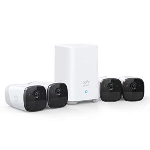 eufy security by anker eufycam 2 wireless home security camera system, 365-day battery life, hd 1080p, ip67 weatherproof, night vision, compatible with amazon alexa, 4-cam kit, no monthly fee