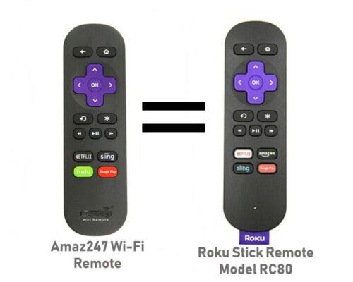 Amaz247 Wi-Fi Remote for All Roku Player (Box) and Roku Stick (NOT for Roku TV)!!