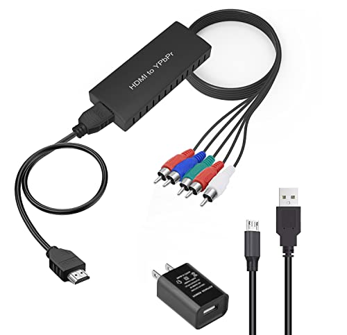 LVY HDMI to Component Converter Adapter, Support 1080P HDMI to YPbPr Converter Compatible DVD, VCD, PS3/PS4, Xbox, Wii to New HD TV/ Monitor/ Projecto