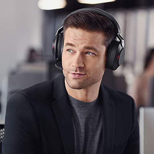 Jabra Evolve2 85 USB-C Stereo Headset with Charging Stand, UC Optimized, Leading Wireless Performance with Advanced Noise-Cancelling Microphone, All Day Battery - Black