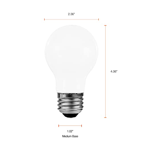 Sylvania Reduced Eye Strain A19 LED Light Bulb, 60W = 8W, 13 Year, Dimmable, Frosted, 2700K, Soft White - 4 Pk