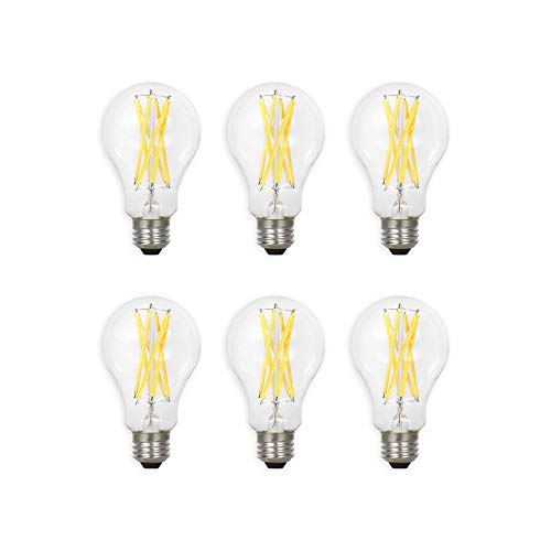 SYLVANIA LED TruWave Natural Series A21 Light Bulb, 100W Equivalent, Efficient 15W, Dimmable, 1600 Lumens, Clear, 2700K, Soft White - 6 Pack (40808)