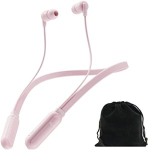 skullcandy ink’d+ wireless in-ear earbuds, includes velvet pouch – pink