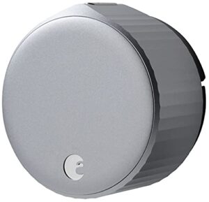 august wi-fi, (4th generation) smart lock – fits your existing deadbolt in minutes, silver