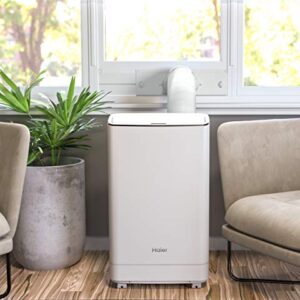 Haier Smart Home 3-in-1 Portable Air Conditioner, Dehumidifier & Room Fan | 13,500 BTU | Easy Install Kit Included | Complete With Wifi & Auto-Evaporation Technology | Cools up to 550 Sq Ft | 115V