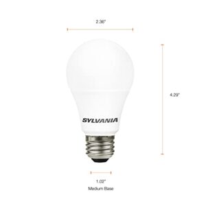 SYLVANIA LED Light Bulb, 60W Equivalent A19, Efficient 8.5W, Medium Base, Frosted Finish, 800 Lumens, Cool White - 1 Pack (74321)