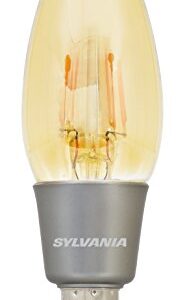 LEDVANCE 79538 Sylvania Ultra LED B10 Vintage Light Bulb-40W Equivalent-2200K-Candelabra Base-Blunt Tip, Warm White-2200K