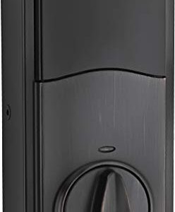 Kwikset 916 Traditional Touchscreen SmartCode Electronic Deadbolt Smart Lock featuring SmartKey Security and ZigBee 3.0 Technology in Venetian Bronze