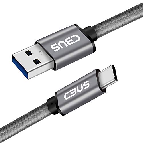 CBUS 8-inch Short Length Space Gray Heavy-Duty Braided USB-C 3.1 to USB-A 3.0 SSD Hard Drive Cable Compatible with LaCie, SanDisk, G-Drive, Samsung T5/X5, My Passport, Seagate Fast, Transcend StoreJet