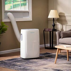 Emerson Quiet Kool EAPC12RSD1 3 in 1 Smart Portable Air Conditioner, Dehumidifier & Fan | WiFi and Voice Control | Amazon Alexa, Google Home | for Rooms up to 450 Sq.Ft | EAPC8RSC1, Sq. Ft, White