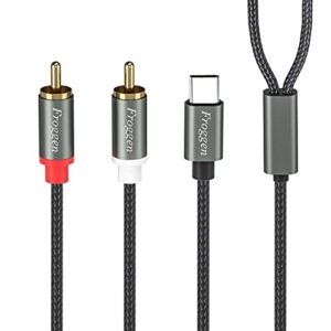 Froggen USB C to 2 RCA Audio Cable, RCA Cables Type-C to 2 Male RCA to USB C for i-Pad, Phone, Laptop, Tablet, Galaxy, Pixel, Home Theater, DVD, Amplifier, Speaker, Car Stereo