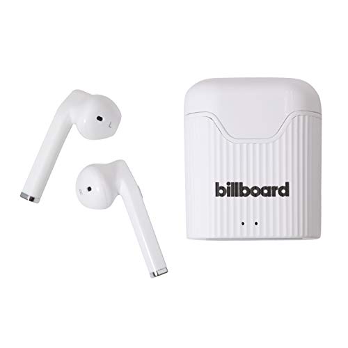 Billboard Bluetooth 5.0 True Wireless Stereo Earbuds with Charging Case, White/Gray (BB2808)