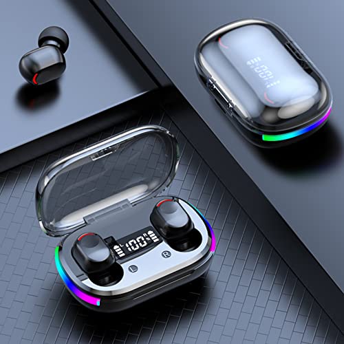 Premium Sound Immersive Headset with Charging Case, Bluetooth 5.3, in-Ear Wireless Earphones, Lightweight, Built-in Microphone, Ipx5 Waterproof, for Sports or Music