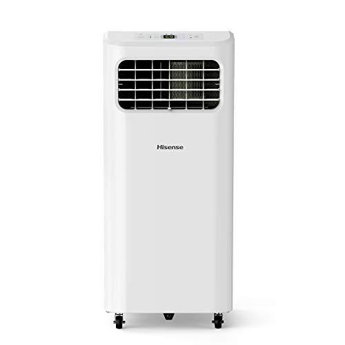 Hisense Portable Air Conditioner 6,000 BTU Cooling Dehumidifier Fan for Smaller Room up to 250 sq ft, Remote Control, White