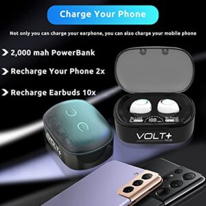 VOLT PLUS TECH Wireless V5.1 PRO Earbuds Compatible with Google Pixel 6a IPX3 Bluetooth Touch Waterproof/Sweatproof/Noise Reduction with Mic (White)