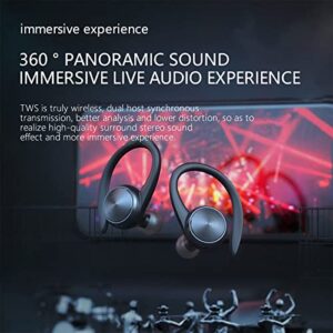 True Wireless Earbuds, Led Power Display Earphones, Earphones with to-uch Control, Immersive Premium Sound Headset for Tv Smart Phone Computer Laptop Sports